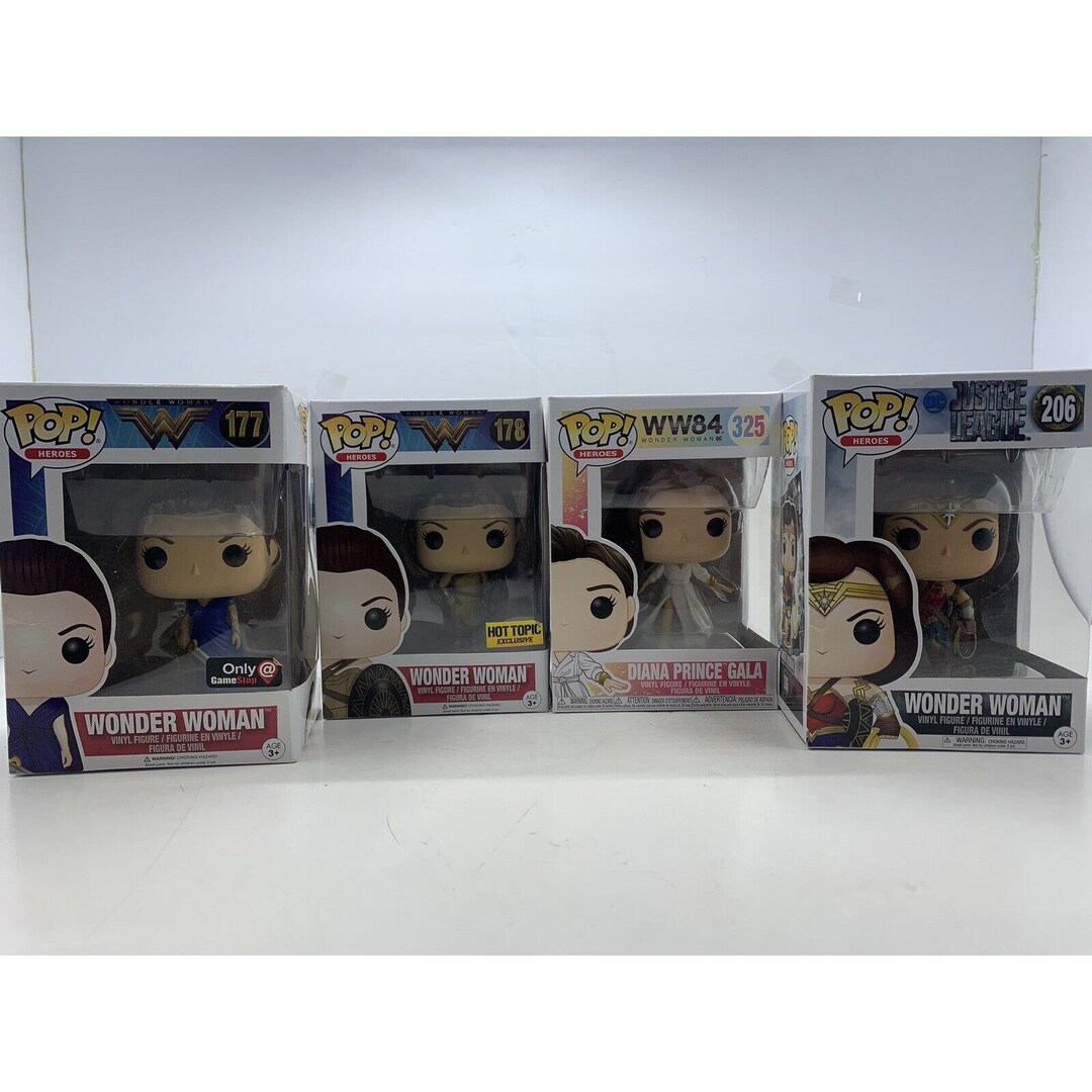 Lot of 4 - FUNKO POP Wonder Woman - 177, 178, 325, 206 - Etsy