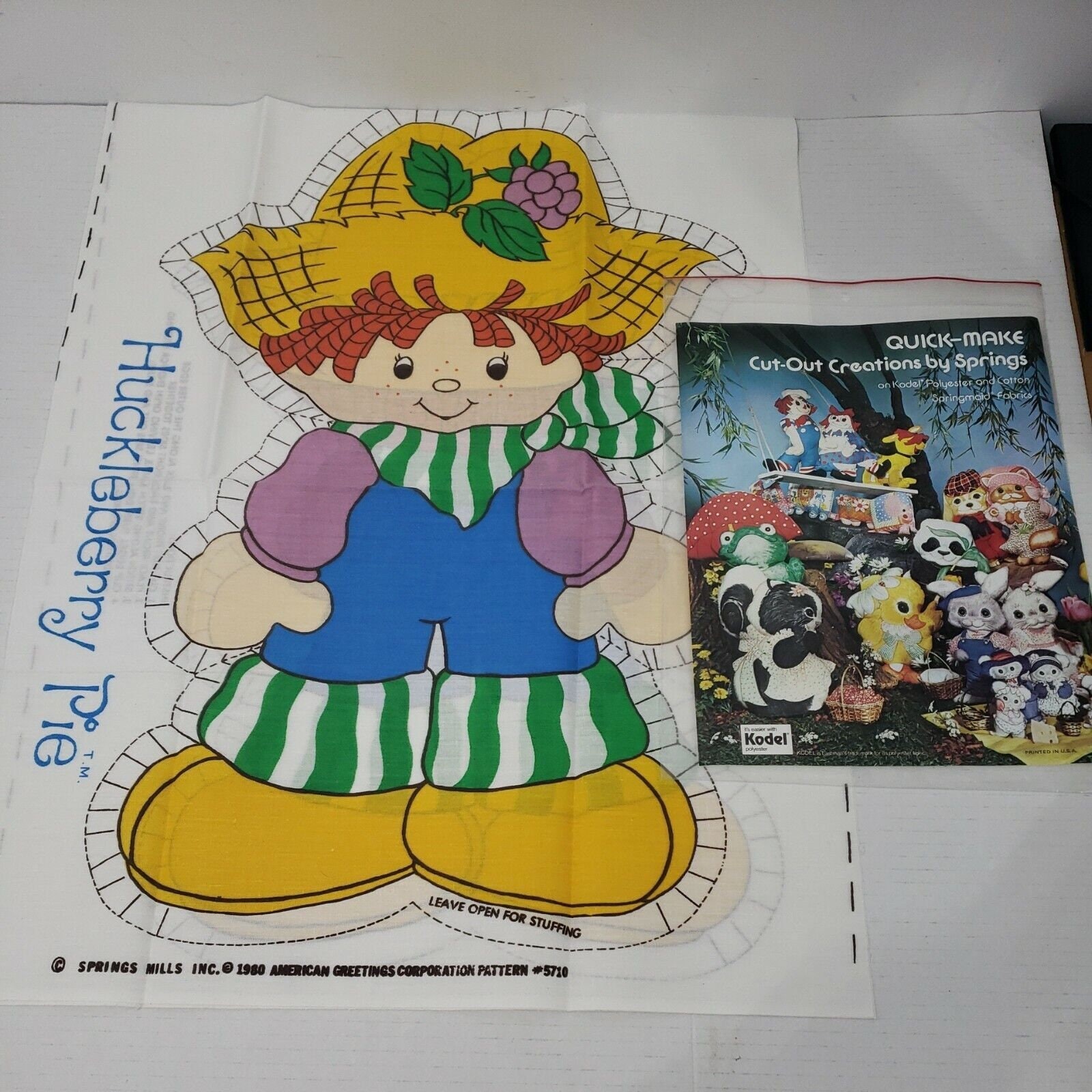 Vintage Cut and Sew Huckleberry Pie PILLOW (strawberry Shortcake ...