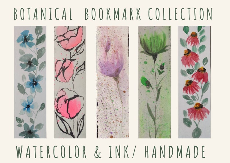 Botanical Printable Bookmark /svg / Pdf /png/ Jpg/ 300 DPI ...