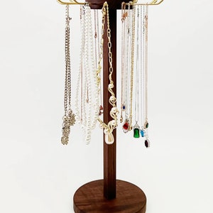 Versatile Large Capacity Tall Necklace Stand Holder Organizer Solid ...