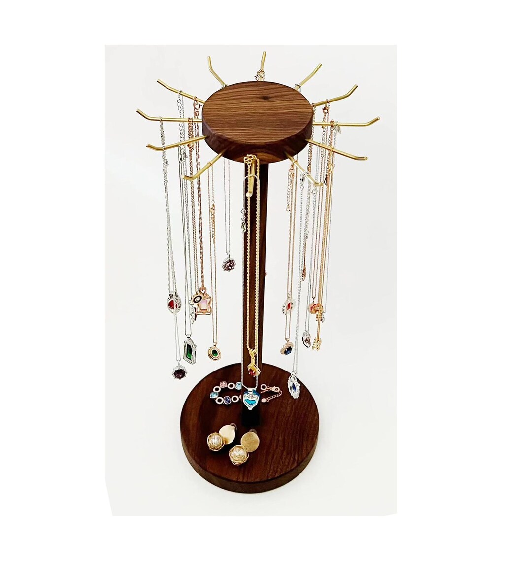 Versatile Large Capacity Tall Necklace Stand Holder Organizer Solid ...