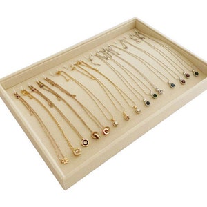 Large Stackable Jewelry Display Case Necklace Watch Bracelet Show Plate ...