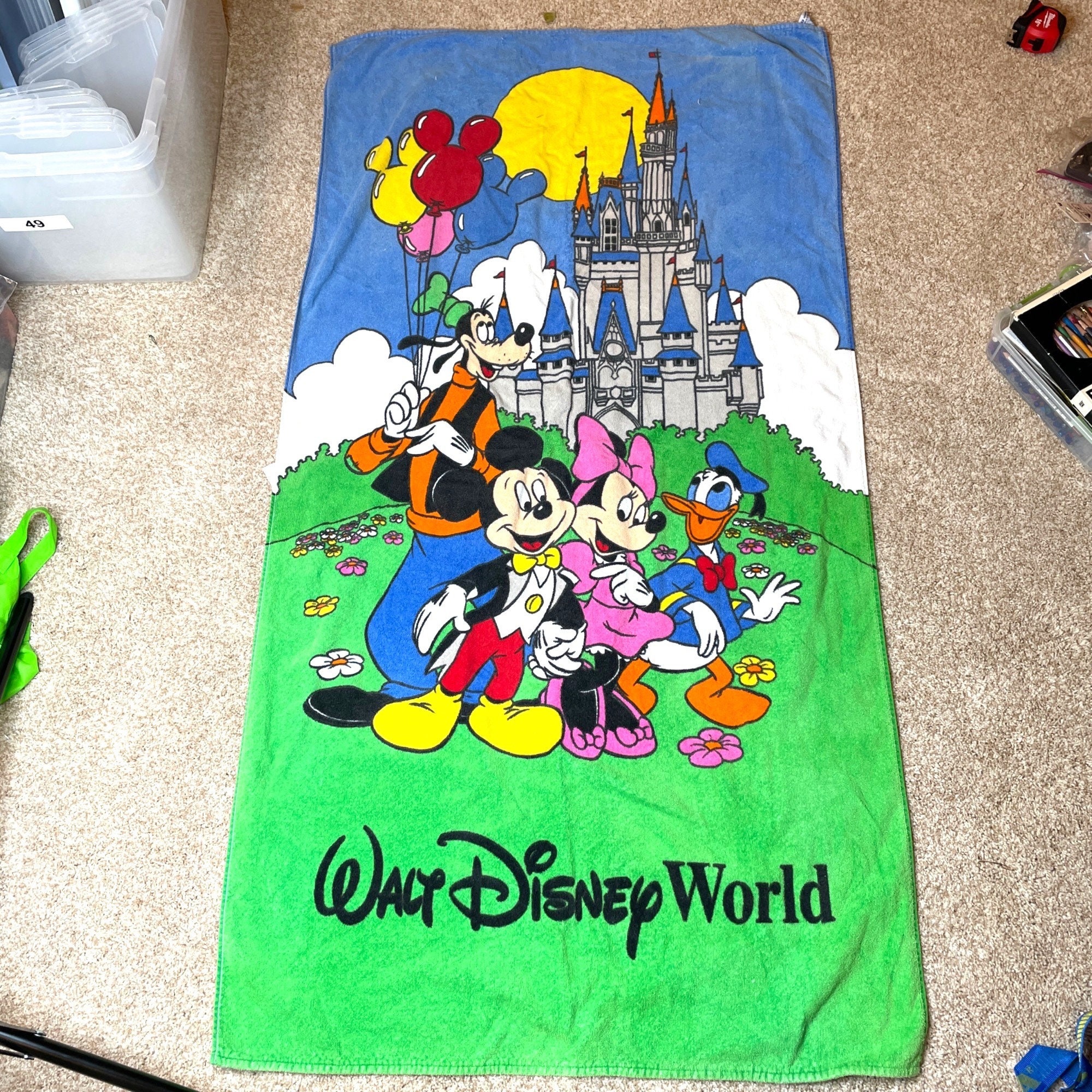 Walt Disney World Beach Towel Magic Kingdom Disney Exclusive Mickey ...