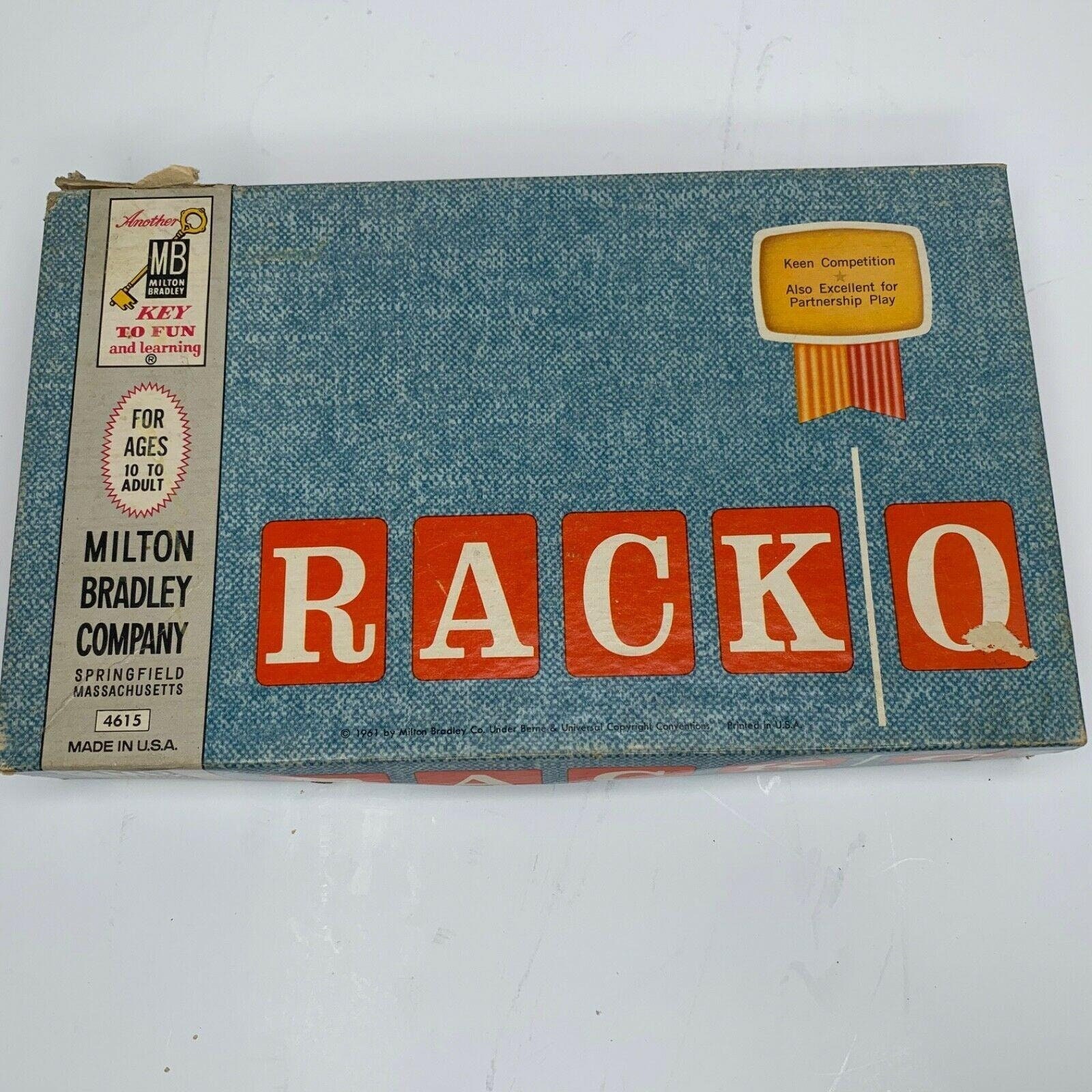Vintage RACKO Card Game By Milton Bradley RACK-O 1961 Complete | Etsy