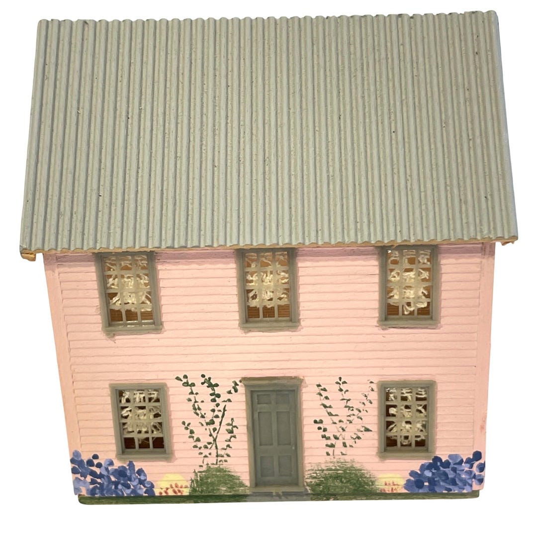 Dollhouse Miniature Artisan Pat Russo 1/144 Scale Pink Doll’s Dollhouse ...