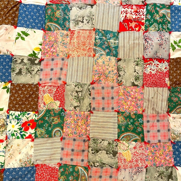 Patchwork Rag Quilt - Etsy