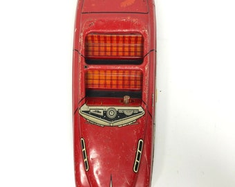 Push & Pull Toys Vintage 1950s Marx Red Mechanical Roadster Convertible ...