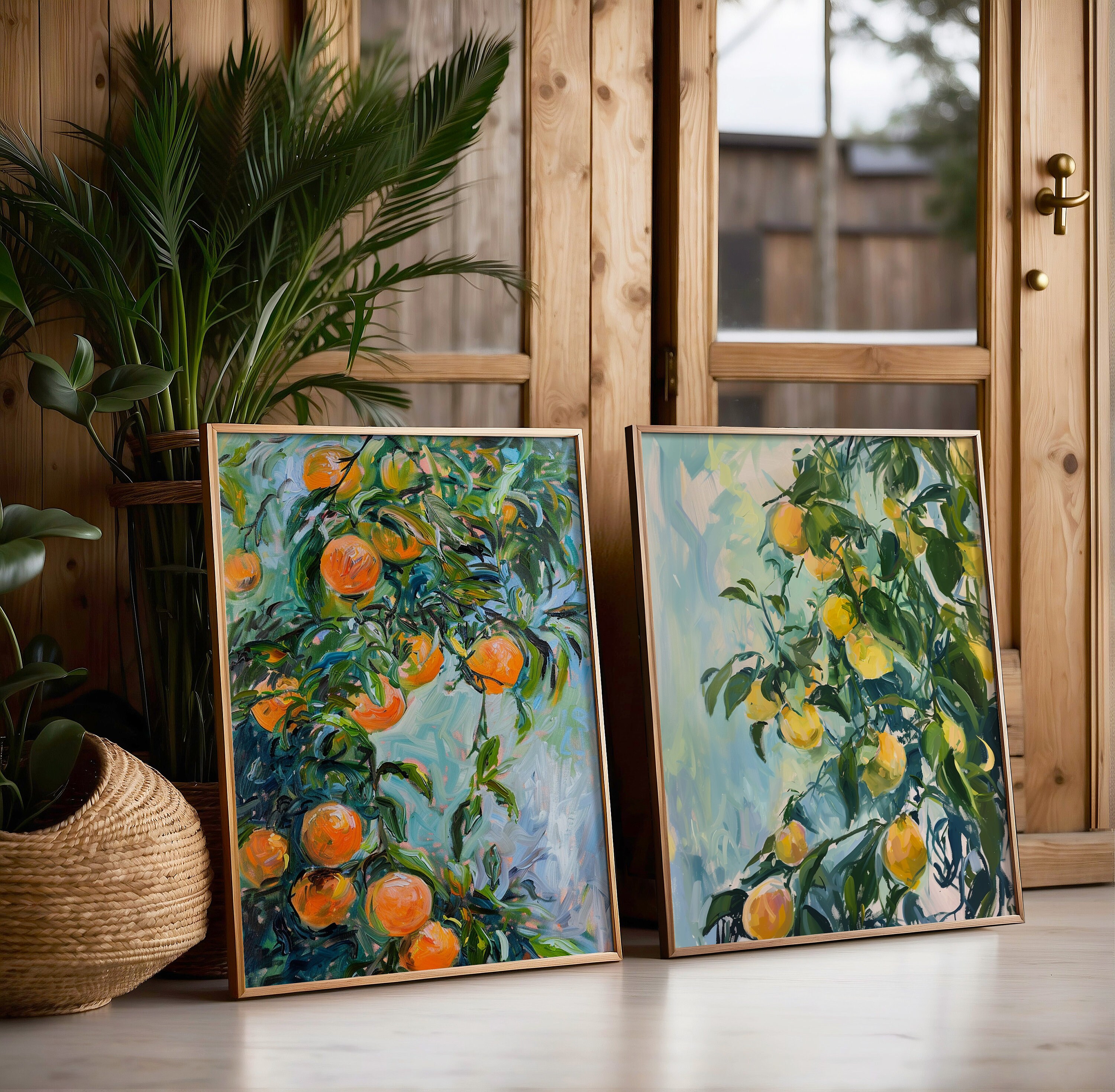 Fresh Citrus Art Prints, Kitchen Decor, Lemons & Oranges Fruit Wall Art ...