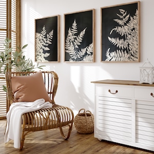 Modern Fern Artwork, Farmhouse Decor, Botanical Wall Art, Fern Leaf ...