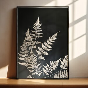 Modern Fern Artwork, Farmhouse Decor, Botanical Wall Art, Fern Leaf ...