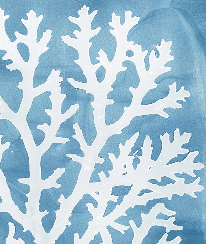 Light Blue Coral Wall Art, Nautical Wall Decor, Coastal Wall Art, Beach ...