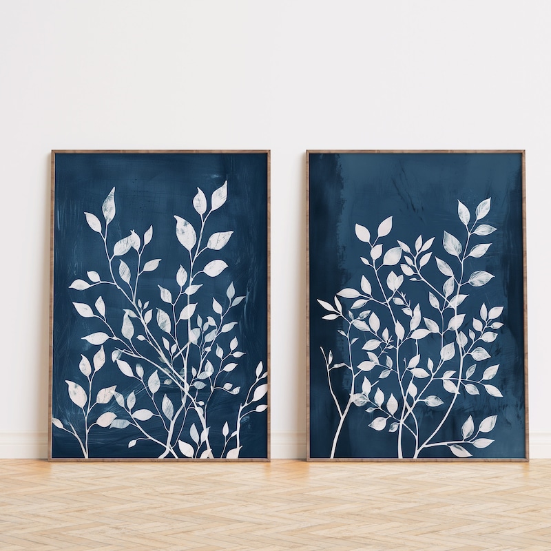 Navy Blue Wall Art - Etsy
