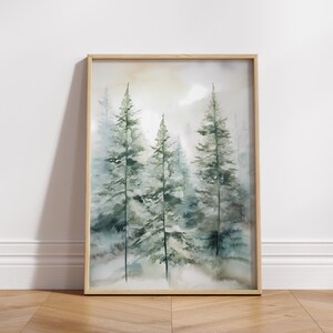 Green Forest Artwork Rustic Print Set of 3 for Nature Wall Decor ...