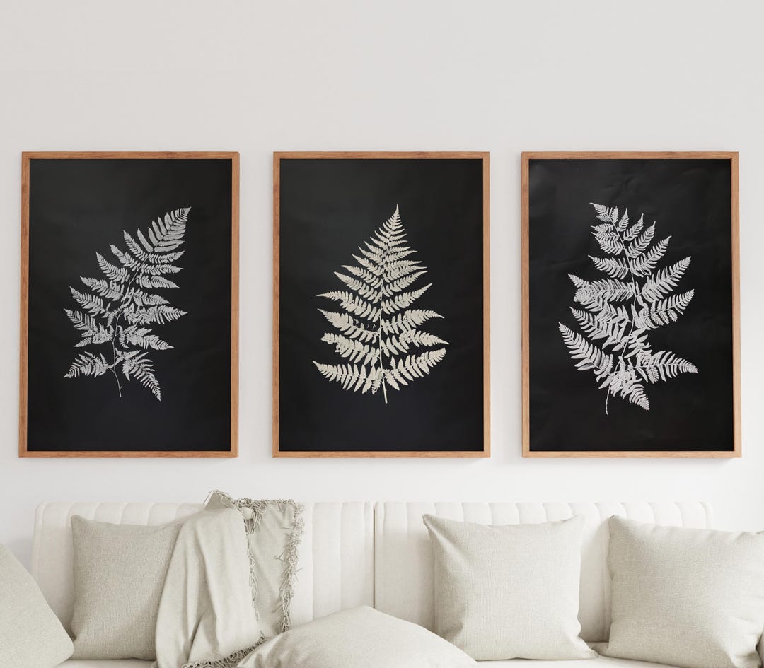 Fern Leaf Print Set: Modern Farmhouse Botanical Wall Art - Etsy