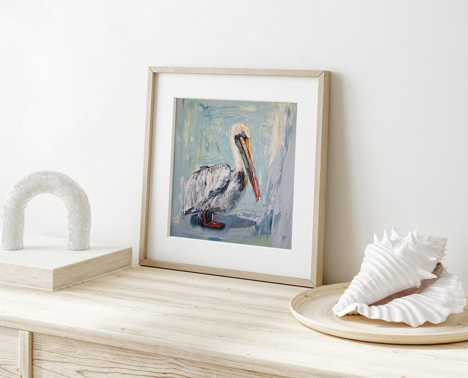 Pelican Art Print Set: Coastal Oil Painting Style Posters - Etsy