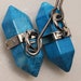 Blue Howlite Double Terminated Point Polished Stone Earrings Blue ...