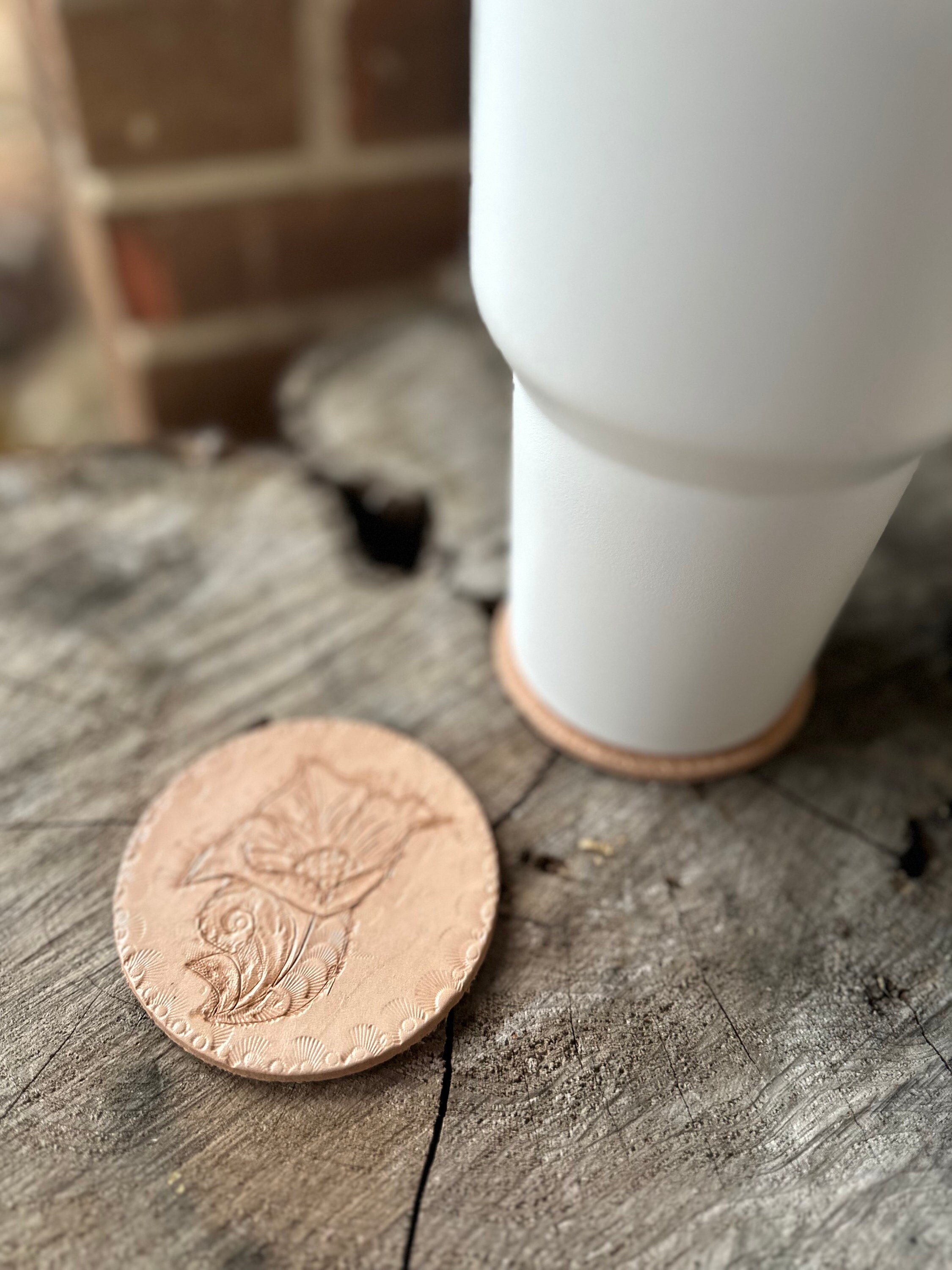 Custom Tooled Leather Coaster - Etsy