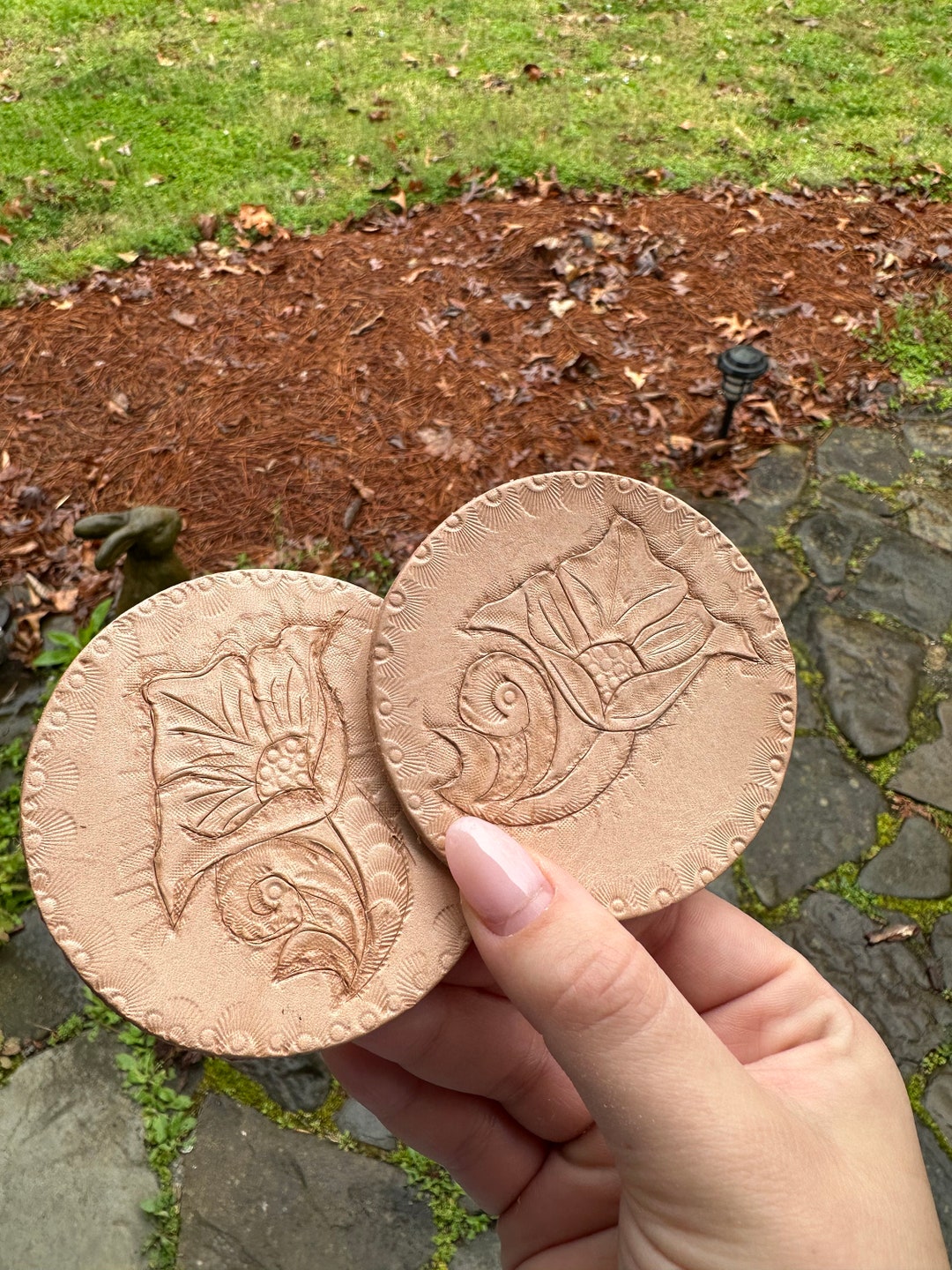 Custom Tooled Leather Coaster - Etsy