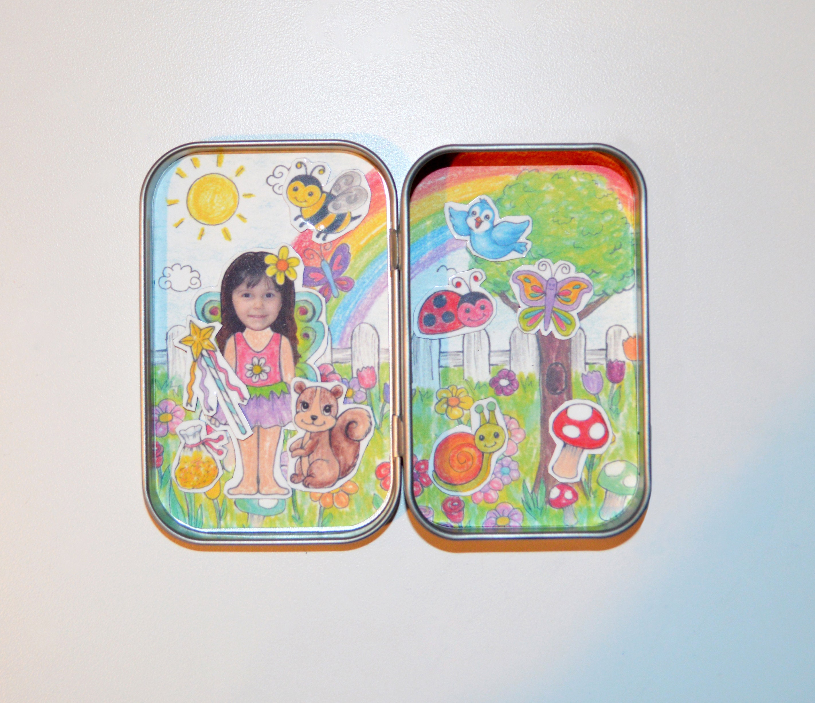 Fairy Theme Mini Magnetic Tin Box Playset Personalized With Name and ...
