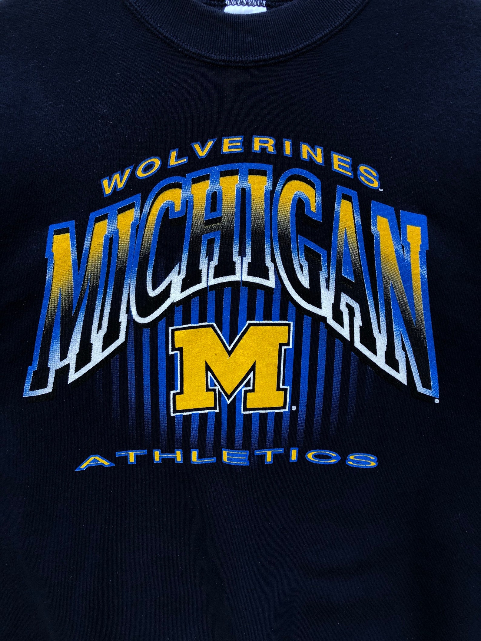 VINTAGE 90s Michigan Wolverines Athletics Printed Spellout and Logo ...