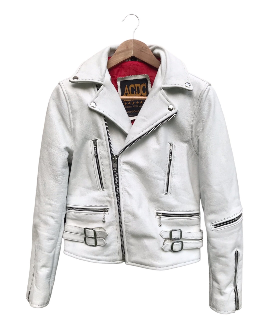 PICK ACDC Original Real Leather Jacket - Etsy