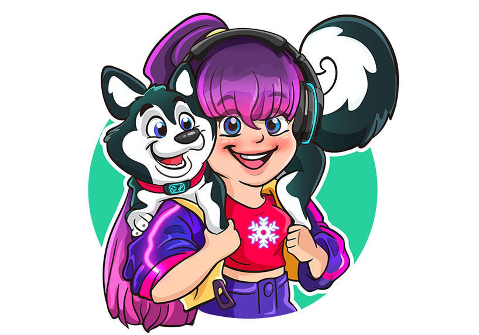 Custom Portrait/cartoon Portrait/personalized Gift/cartoon Log - Etsy