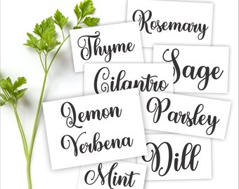 Herb Plant Decals - Etsy