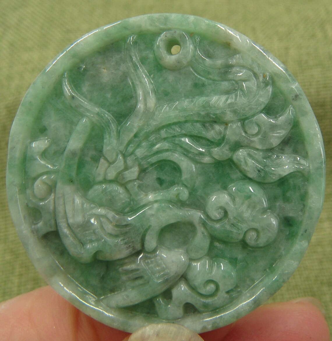 Certified Green Natural Grade A Jade Jadeite Hand-carved | Etsy