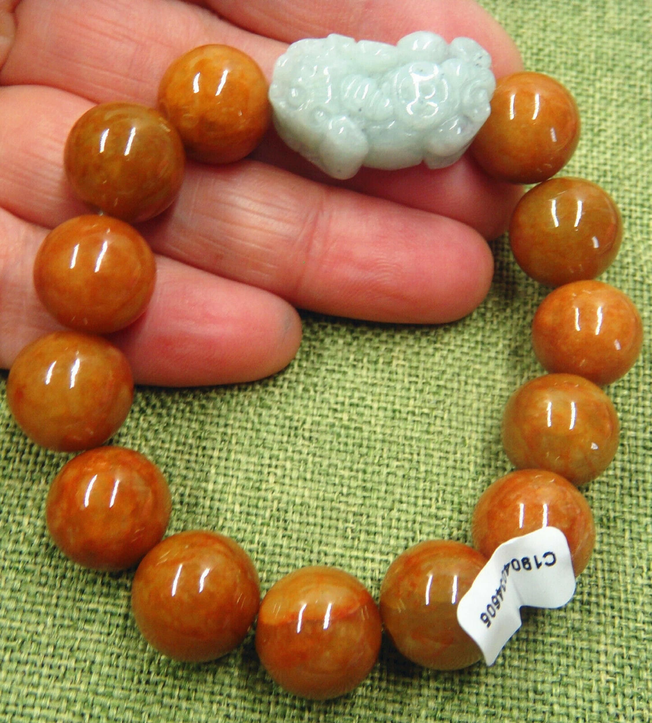 Certified Oily Brown Orange Natural Grade A Jadeite Jade | Etsy