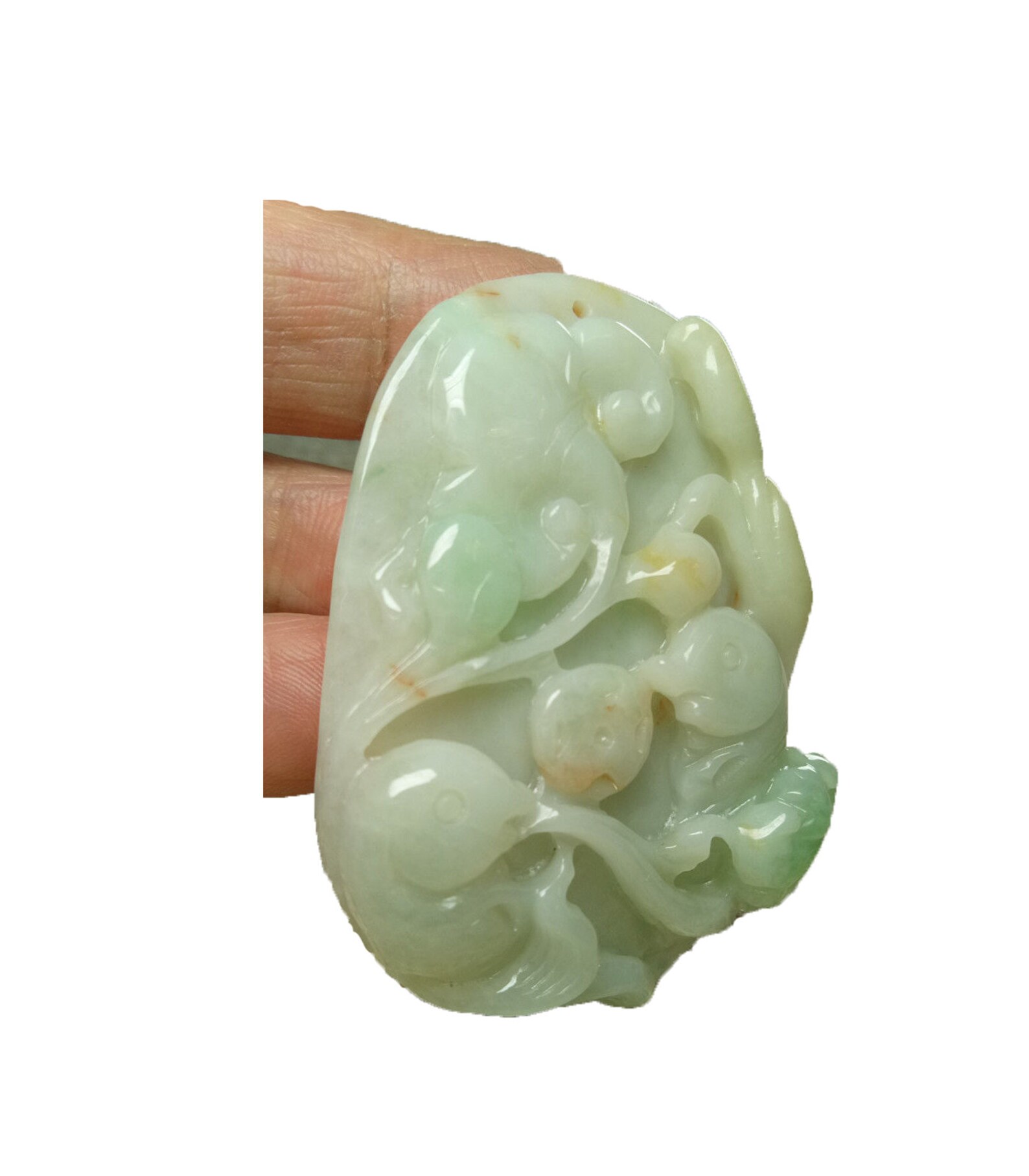 Certified 3 Colors Natural A Jadeite Jade Carved Hand-carved Pendant ...
