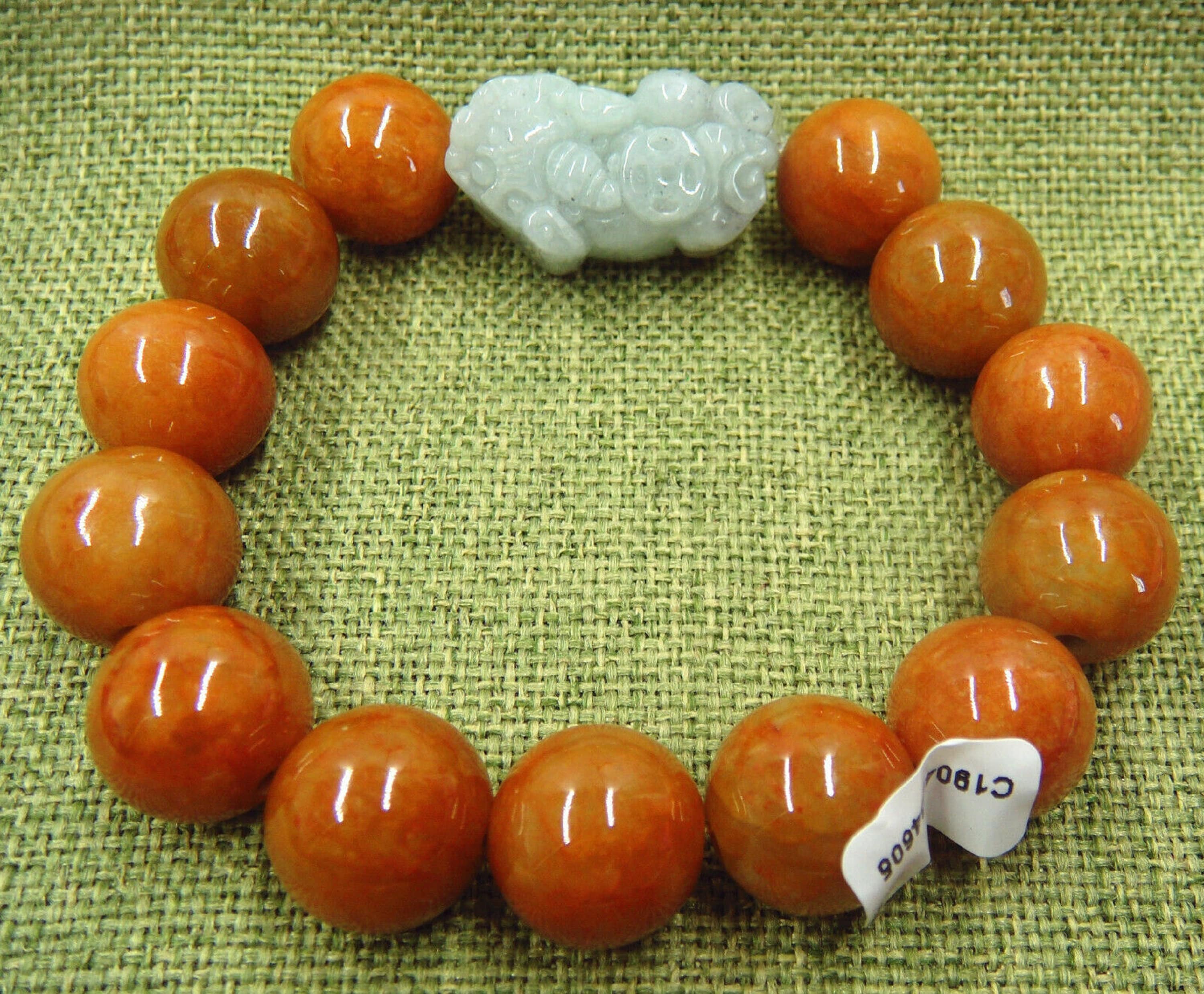 Certified Oily Brown Orange Natural Grade A Jadeite Jade | Etsy