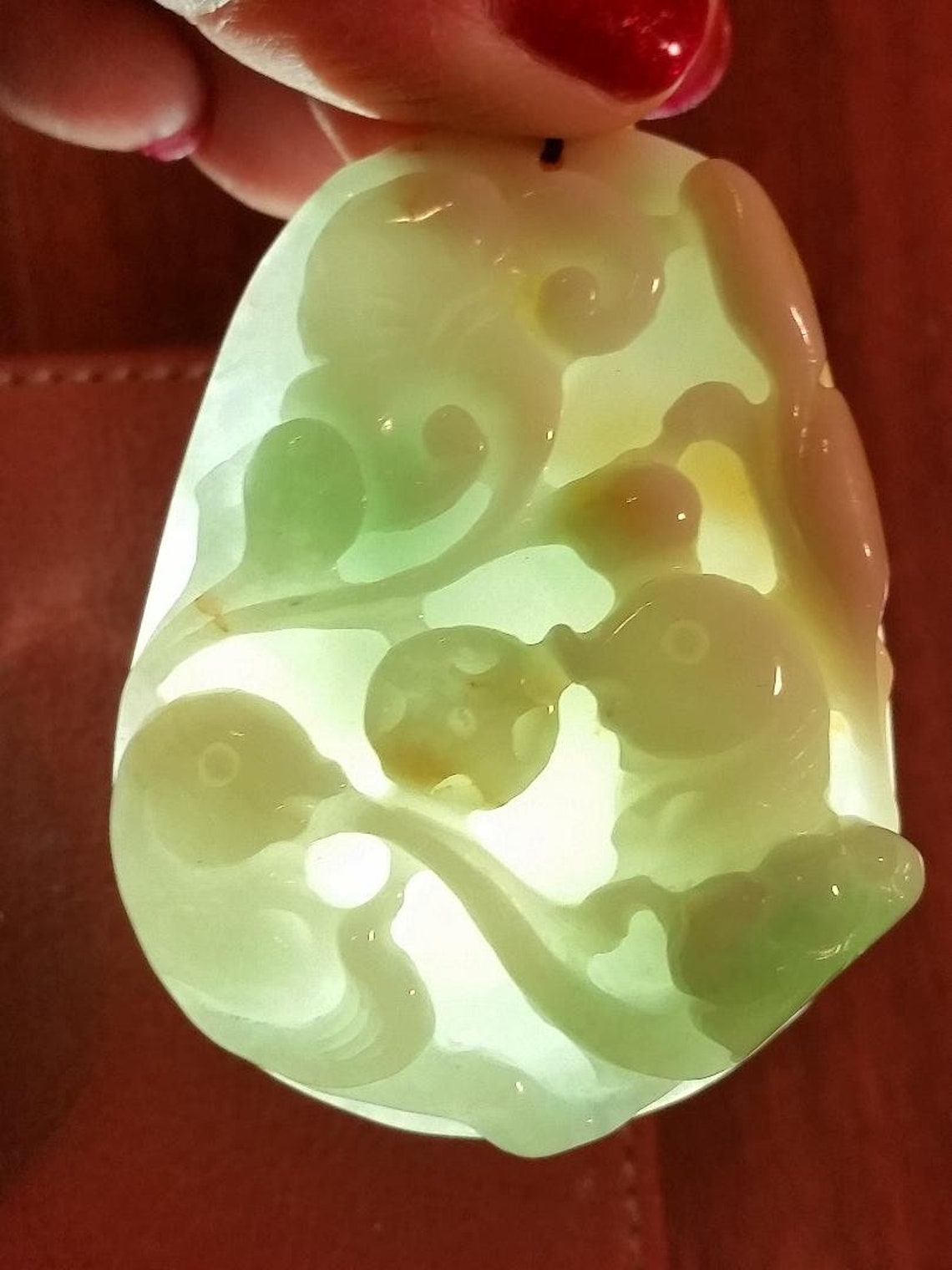 Certified 3 Colors Natural A Jadeite Jade Carved Hand-Carved | Etsy