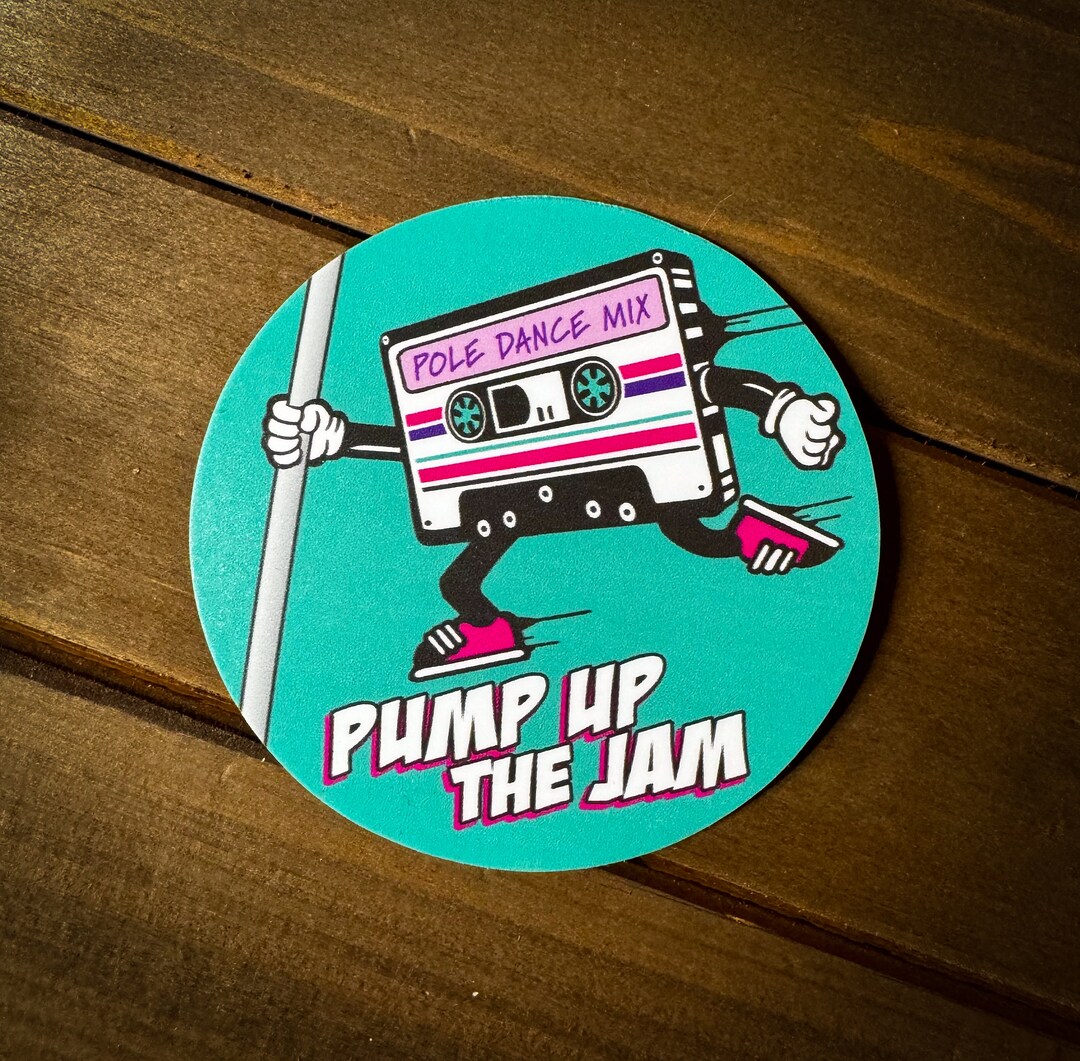 Pole Dancing Mix Tape Sticker, Pole Fitness Sticker, Pole Mix, Water ...