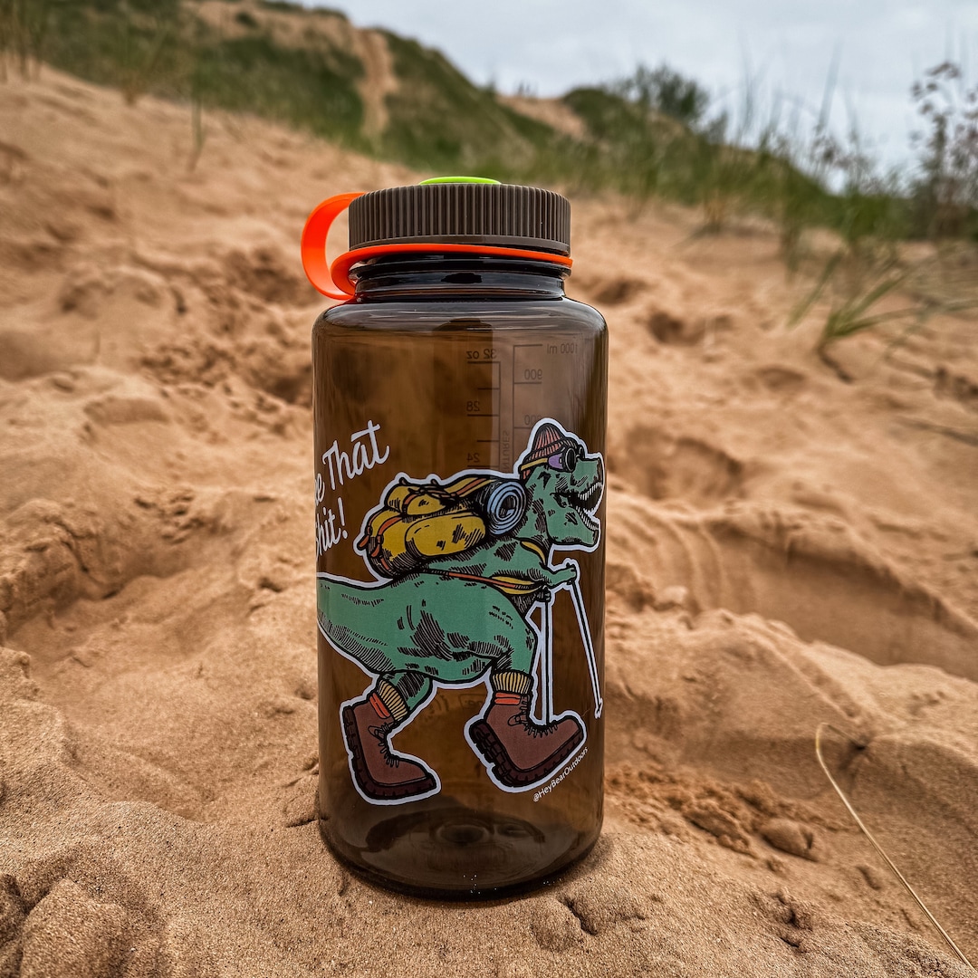 Hike That Shit T-rex Dinosaur Nalgene 32oz Water Bottle, Hiking Water ...