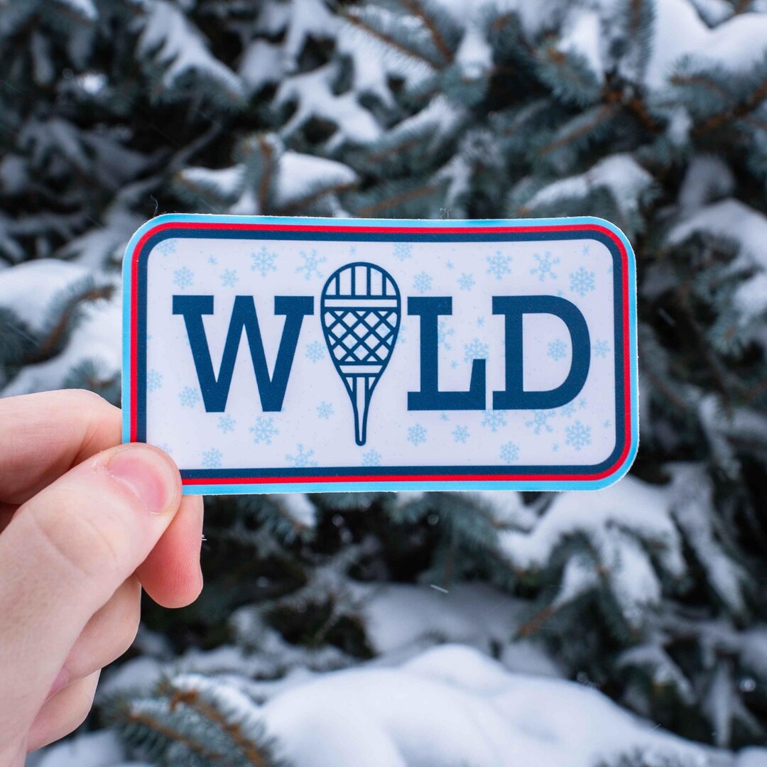 WILD Snowshoeing Sticker, Weather Proof Sticker, Skiing Decal, Snow ...
