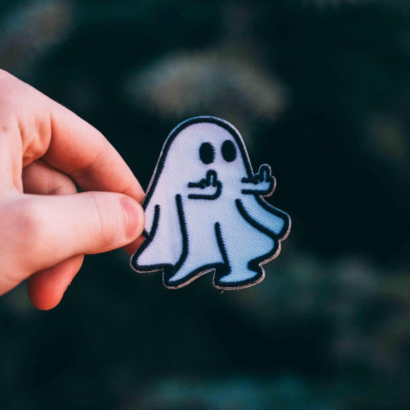 Embroidered Ghost Patches - Etsy