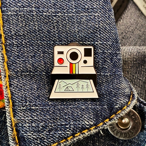 Coffee & Camera Enamel Lapel Pin - Etsy