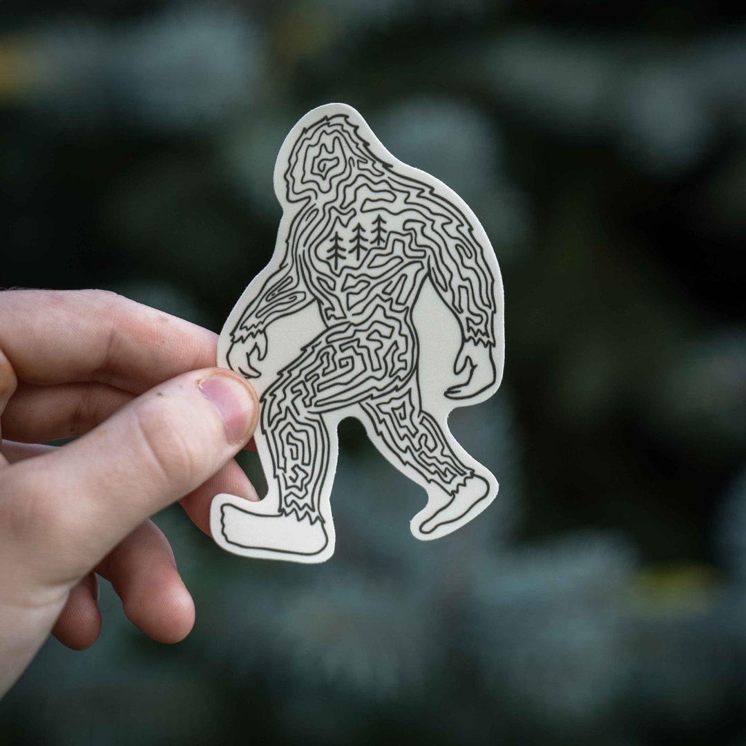 Bigfoot Sticker, Sasquatch Sticker, Yoga Water Bottle Sticker, Funny ...
