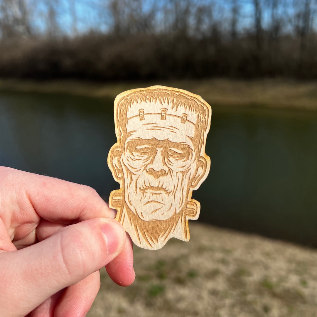 Frankenstein Wooden Sticker, Premium Wooden Sticker Decal - Etsy