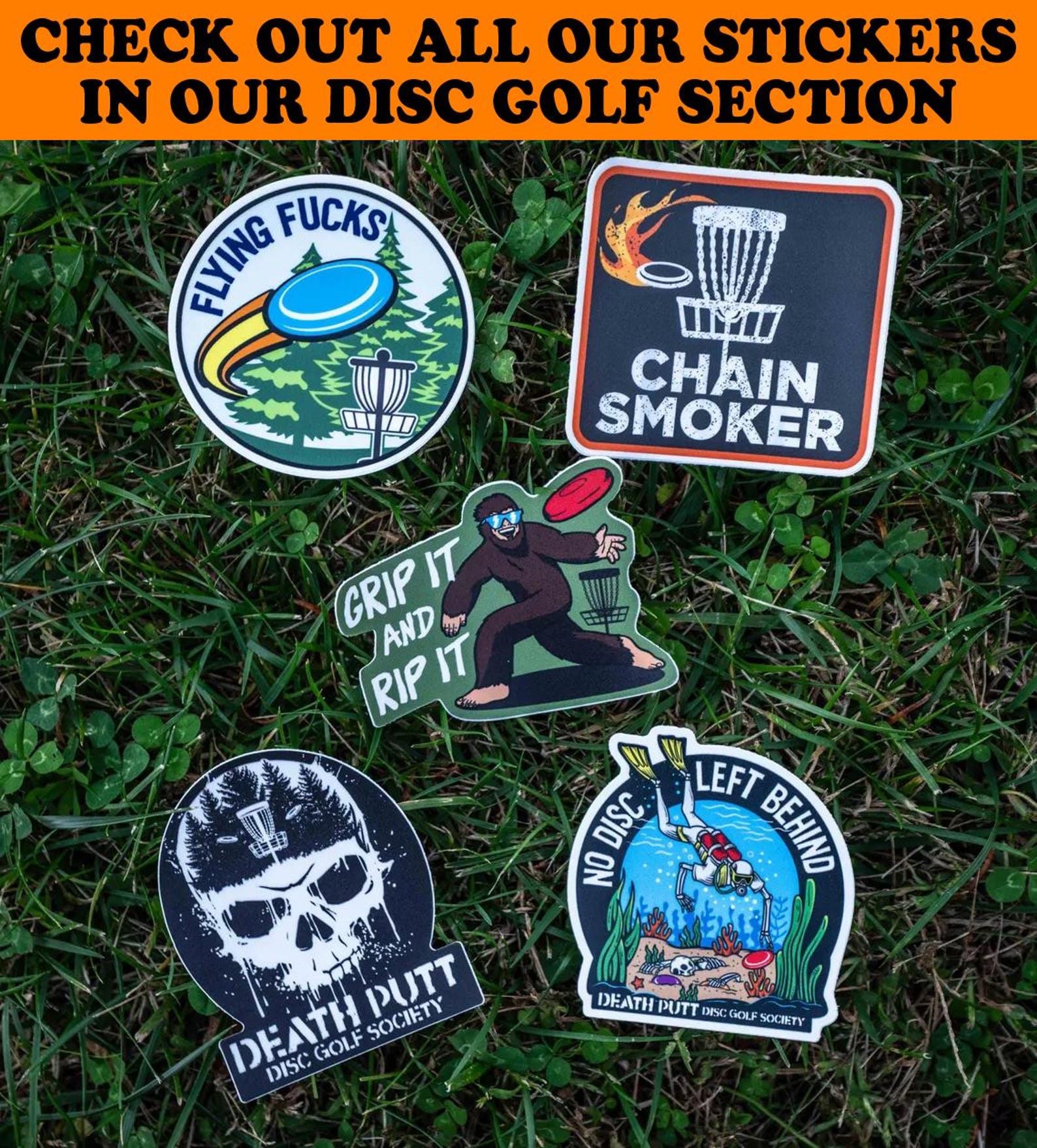 Disc Golf Sticker, Funny Disc Golf Water Bottle Sticker, Chain Smoker ...