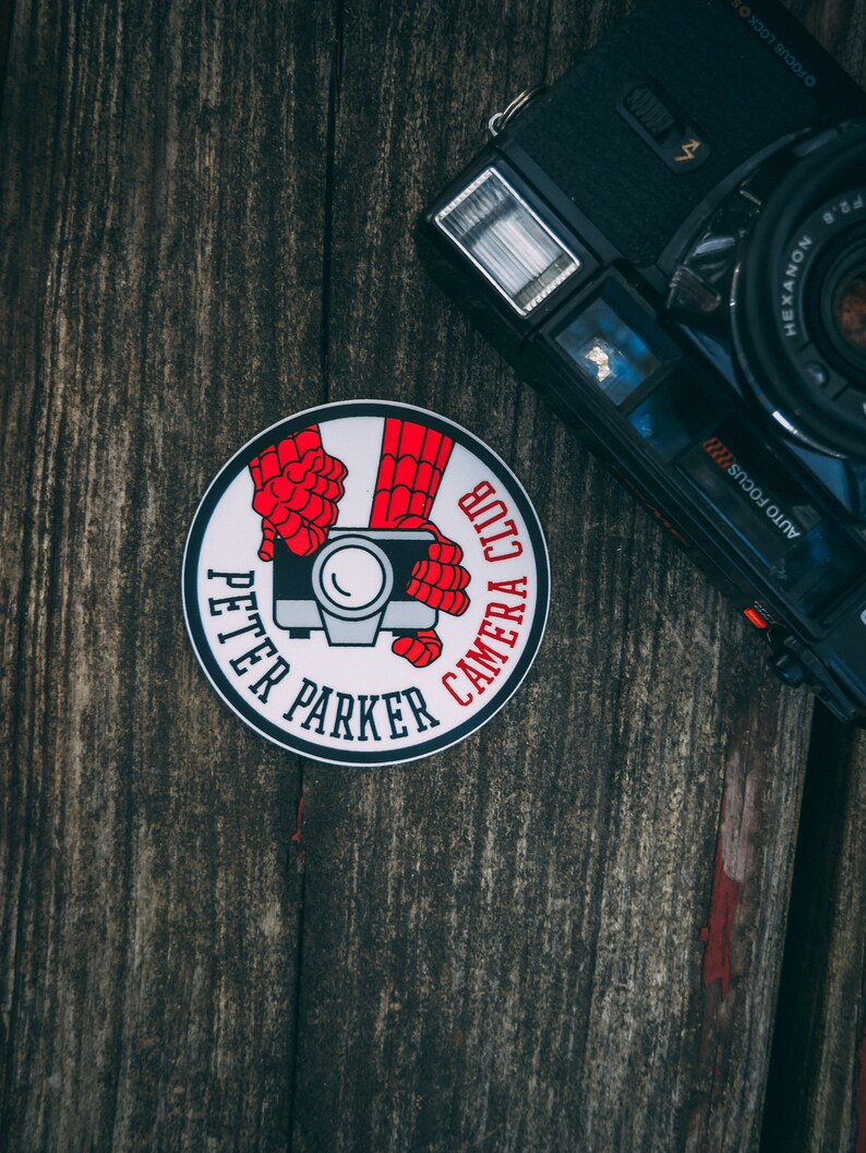 Peter Parker Camera Club Sticker Camera Decal Water Bottle - Etsy