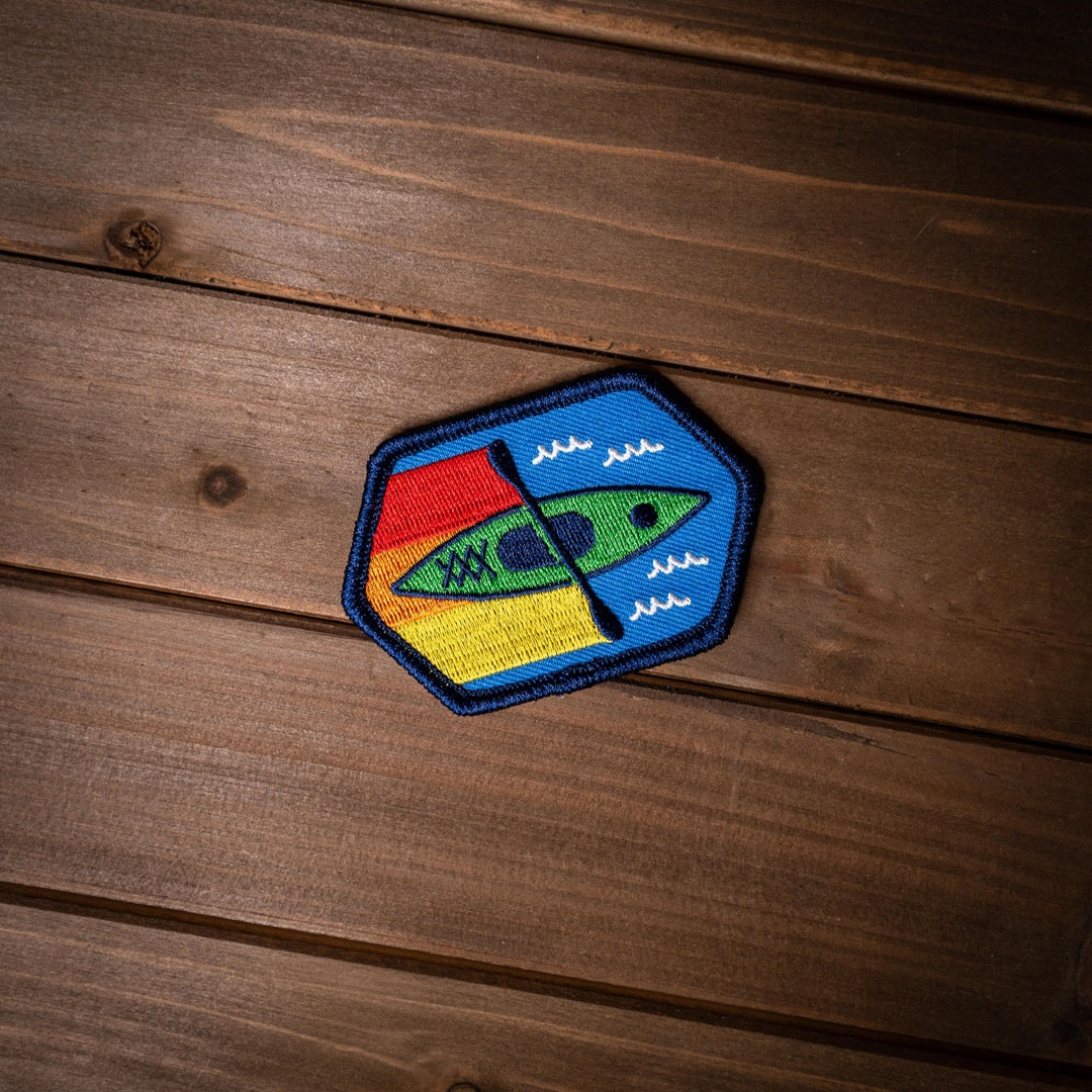 Embroidered Kayaking Patch: Sticker Heat Seal Applique (2x3") - Etsy