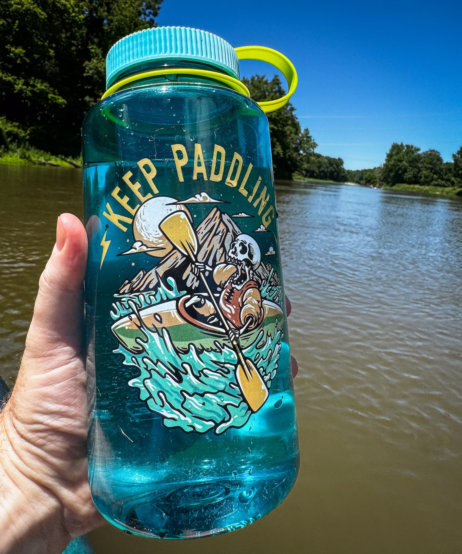 Kayaking Nalgene 32oz Water Bottle, Kayaking Water Bottle Gift, Keep ...