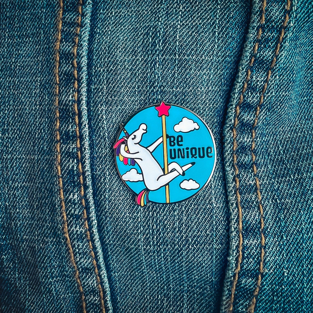 Be Unique Pole Dancing Unicorn Die Struck Enamel Lapel Pin, Pole ...