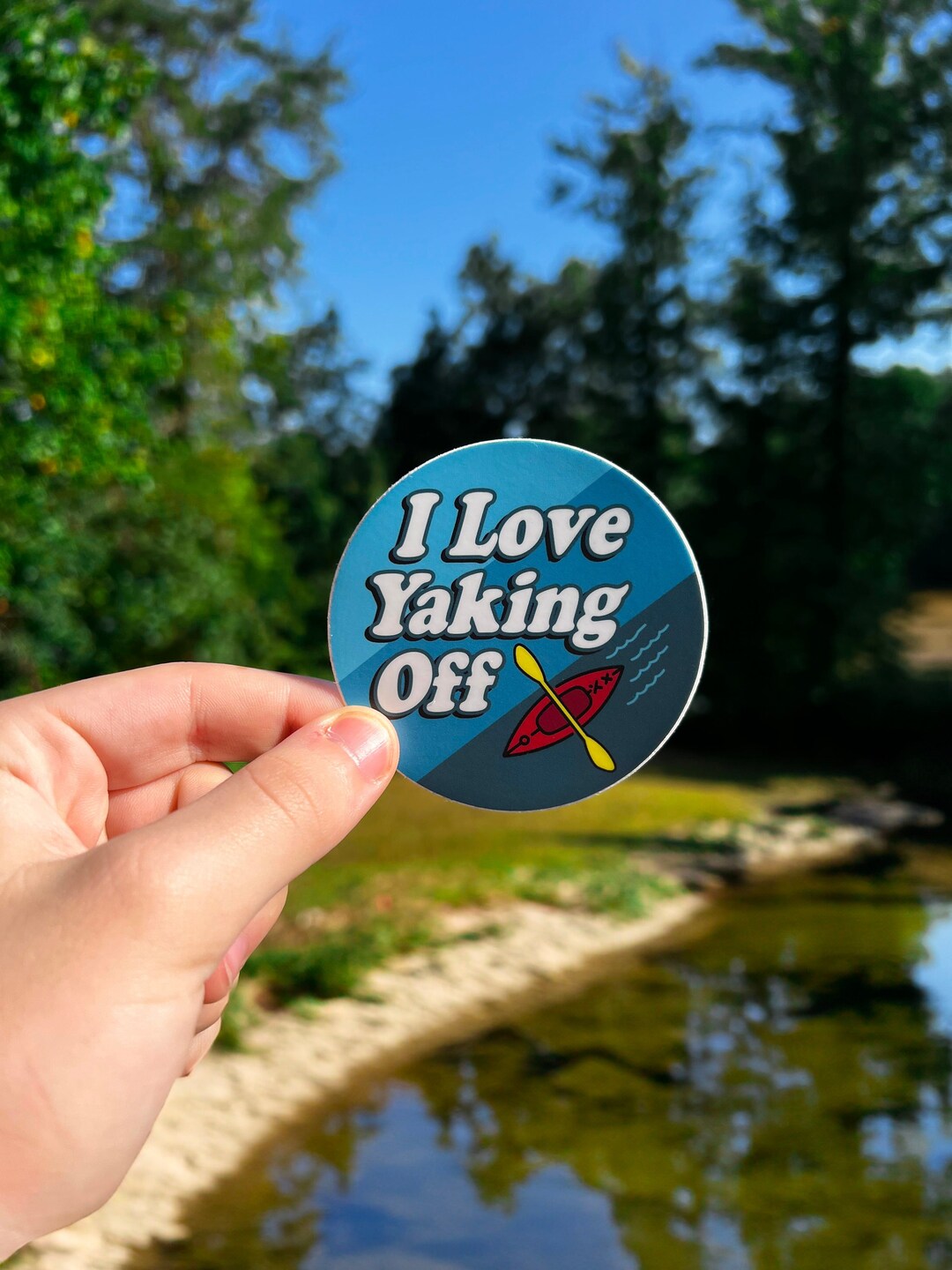 I Love Yaking Off, Kayak Sticker, Kayaking Sticker, Kayak Decal, Water ...