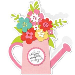 Water Can of Flowers Mother's Day Card - Etsy