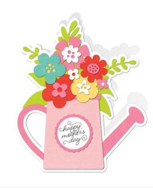 Water Can of Flowers Mother's Day Card - Etsy