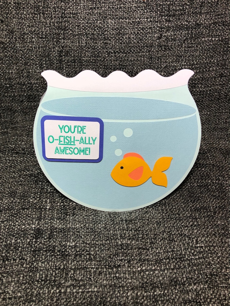 O-fish-ally Awesome Card - Etsy