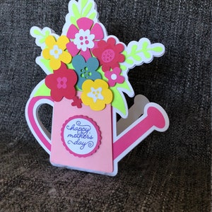 Water Can of Flowers Mother's Day Card - Etsy