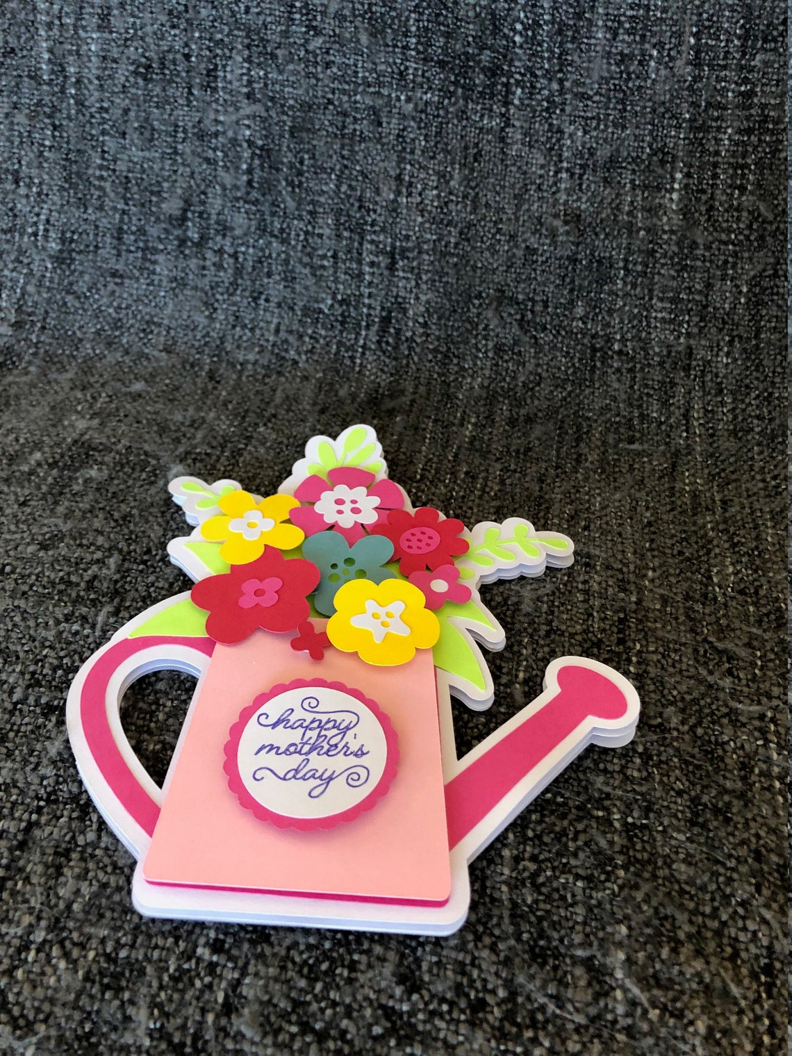 Water Can of Flowers Mother's Day Card - Etsy